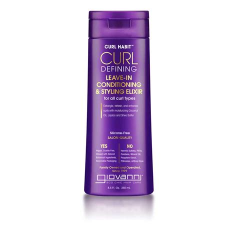 Giovanni Curl Habit™ Curl Defining Leave In Conditioning And Styling Elixir 250ml The Curl