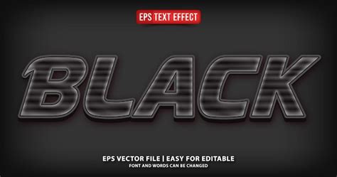 Premium Vector Black Editable Text Effect Vector