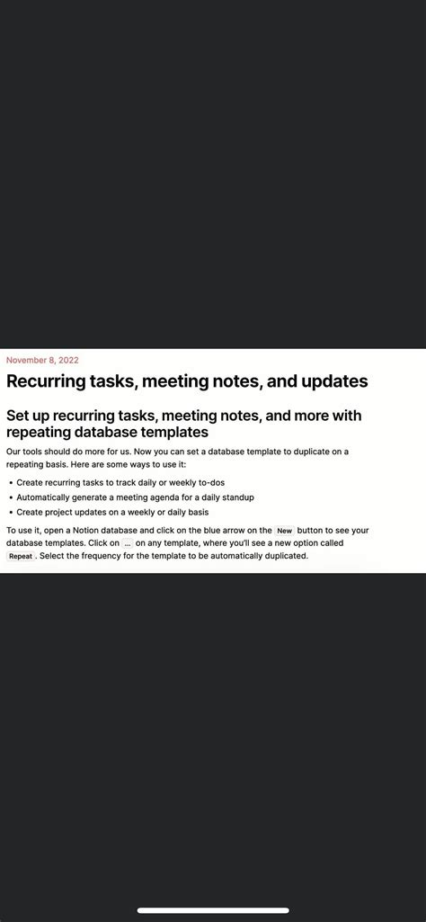 recurring tasks for notion is officially released r notion