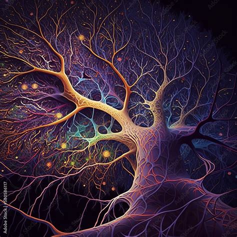Neural Network Human Head Modern Connection Human Brain Technology Tree