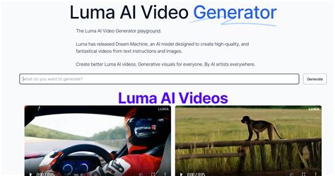 【ai工具自荐】免费无需登录的 Luma Ai视频生成器 · Issue 4690 · Ruanyfweekly · Github