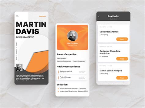 Personal Website With Portfolio Mobile Design By Incode Systems On Dribbble