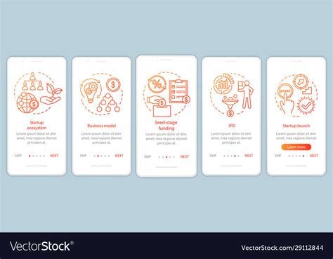 Startup Onboarding Mobile App Page Screen Vector Image