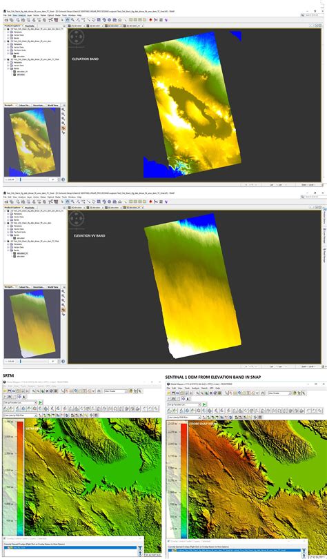 Dem Resulted From Sentinel 1 Insar Are Very Similar To Srtm S1tbx