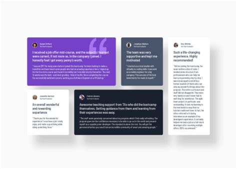 frontend mentor testimonials grid section coding challenge solution