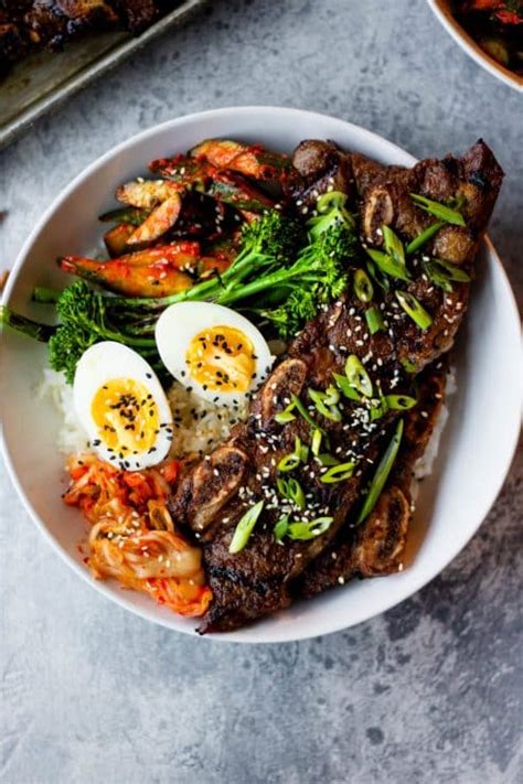 Korean Bbq Short Rib Kalbi Bowls So Much Food