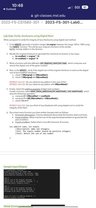 Solved Lab Tank Varify Checksums Using Digital Heot White A