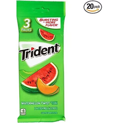 Trident Sandía Torcedura De Las Encías Sin Azúcar Con Xili Envío Gratis