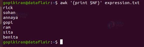 Awk Command In Linux Dataflair
