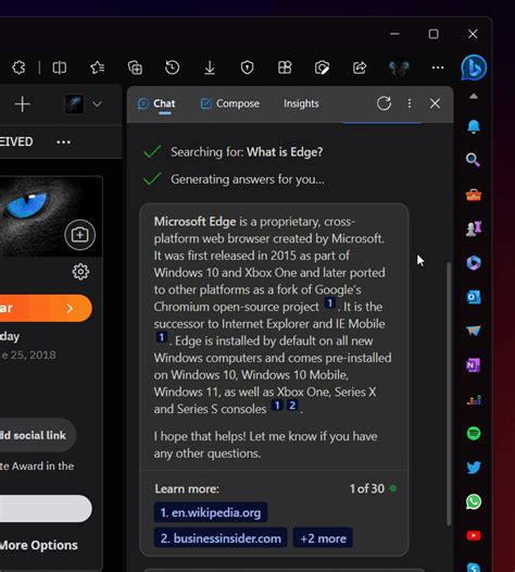export options are rolling out to the edge bing sidebar r bing unlocked