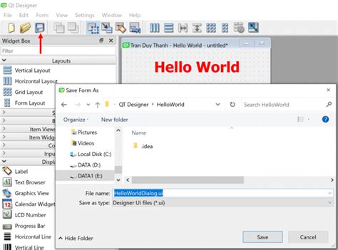 Bài Cài đặt và sử dụng Python Qt Designer Trần Duy Thanh