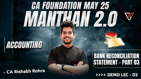 Bank Reconciliation Statement Part 3 Accounts Ca Foundation May 25