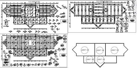 2d Drawing Of Coffrage Foundation Layout Plan And Raft Footing Layout Plan With Reinforcement