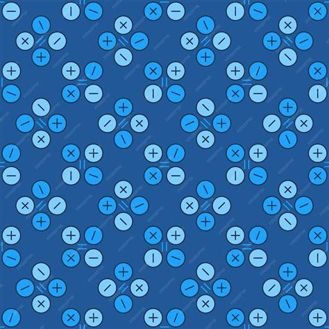 Premium Vector Basic Math Symbols Vector Mathematics Colored Seamless