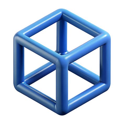 Sought After Organic Geometric Outline Of A Cube Clean Lines With Scalable Design Perfect