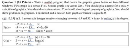 Solved Question Points Write A Matlab Program That Chegg Com