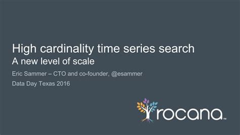 High Cardinality Time Series Search A New Level Of Scale Data Day