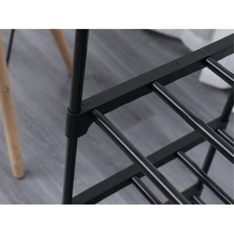 Купити полиця для взуття 4 рівнева чорна Bonro B37 за привабливою ціною в компанії Siker