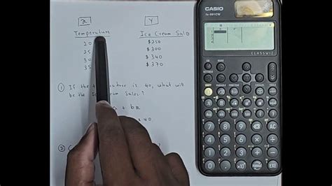 Regression And Correlation Casio Fx 991 Cw Classwiz Calculator Youtube