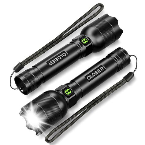 Zeki Shoggy 2 Pack Flashlights High Lumens Rechargeable Military Grade