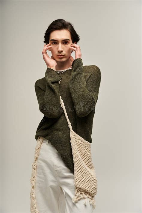 Fashionable Non Binary Youth Showcases Unique Stock Image Image Of Identity Dream 382040205