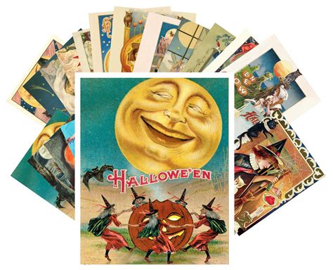 Vintage Halloween Witch Postcards