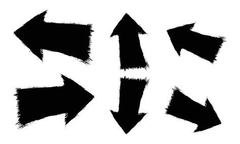 Ai Generated Grunge Brush Arrow Vector Bundle Set Arrow Grunge Brush