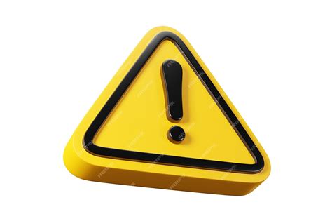 Premium Photo Exclamation Mark In Yellow Triangle Symbol Isolated On White Background 3d