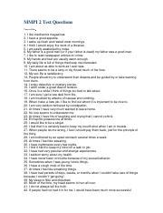 MMPI 2 Test Questions Pdf MMPI 2 Test Questions True Or False 1 I Like Mechanics Magazines