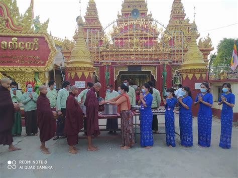 မြစ်သားမြို့တွင် သံဃာတော် ၁၀၈ ပါးအား ဆွမ်း၊ ဆွမ်းဟင်း၊ လှူဖွယ်ပစ္စည်းများနှင့် နဝကမ္မ ဝတ္ထုငွေမ