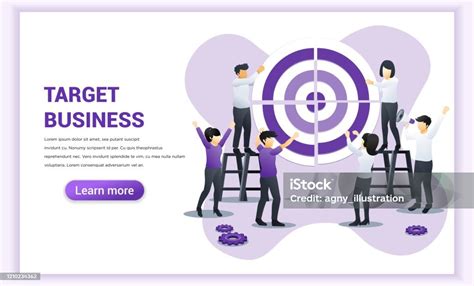 비즈니스 팀워크 개념입니다 함께 일하는 사람들은 큰 목표의 조각을 밀어 목표 달성 리더십 파트너십 팀 워크 플랫 벡터 일러스트레이션 포부에 대한 스톡 벡터 아트 및 기타