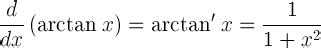 Arctanx Inverse Tangent Function