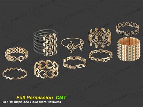Second Life Marketplace Bracelets Set Full Permission