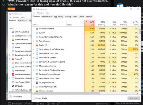 Wmi Provider Host Is Taking Up A Lot Of Cpu This Was Not Like This Before What Is The