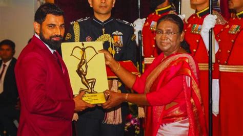 Indias Pacе Spеarhеad Mohammed Shami Earns Prеstigious Arjuna Award Says This Award Is A Dream