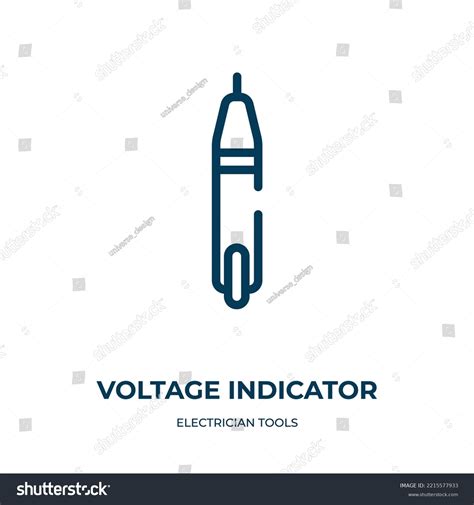 Voltage Indicator Icon Linear Vector Illustration Stock Vector Royalty Free 2215577933