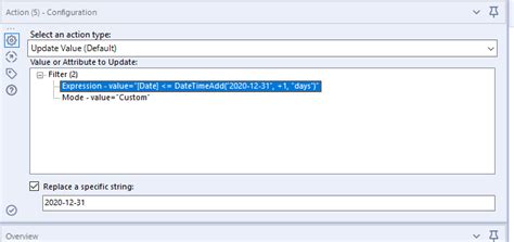 updating a datetimeadd string with an action tool alteryx community