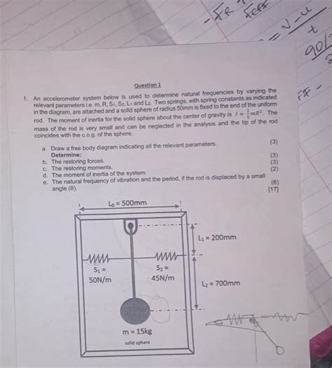 Solved Question 1 1. An accelerometer system below is used | Chegg.com