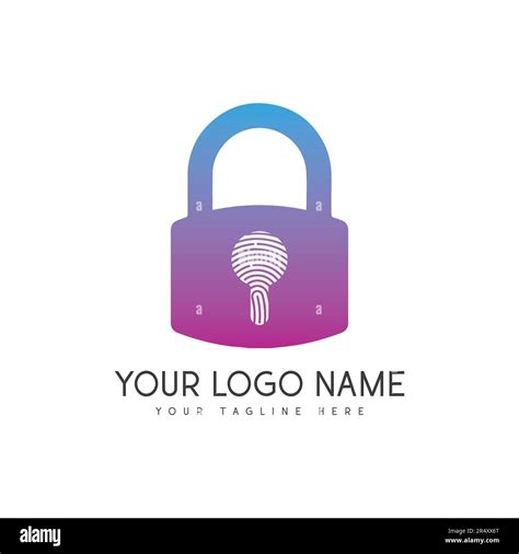 Cyber Security Logo Design It Lock Security Logotype Wireless Networking Stock Vector Image