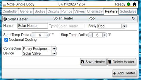 Solar Heating Setup Questions · Tagyoureit Nodejs Poolcontroller