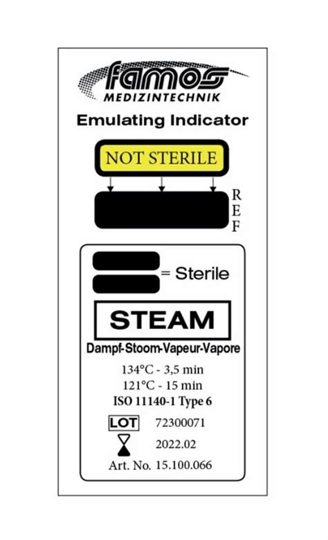 Famos Class 6 Steam Chemical Indicators At ₹ 14piece In Mumbai Id