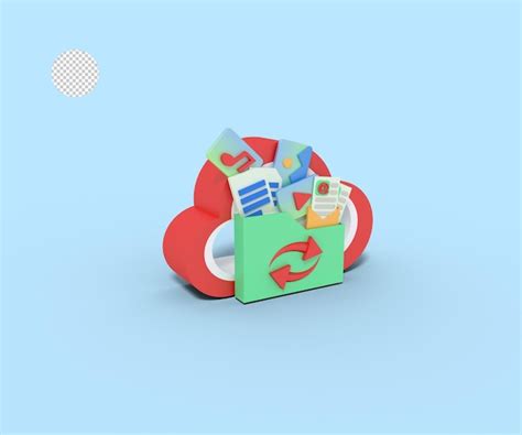 Premium Psd 3d Illustration Of Cloud Folder Storage