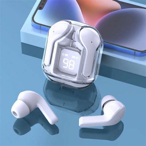 Fone De Ouvido Bluetooth TWS Com Visor Digital Transparente Sem Fio Para Esportivos Shopee Brasil