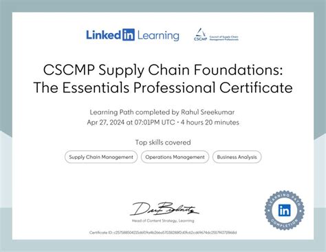Rahul Sreekumar On Linkedin Certificate Of Completion