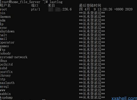 Linux查看用户登录日志 未来往事