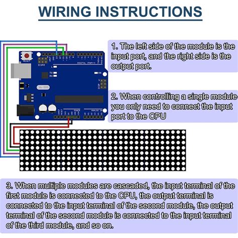 Daokai 7219 Dot Matrix Module 8 X 32 Mcu Control Driver Board Blue Led Common