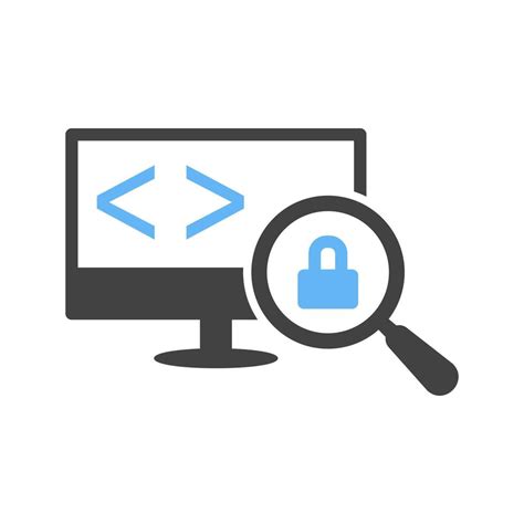 Insecure Code Glyph Blue And Black Icon 10895395 Vector Art At Vecteezy