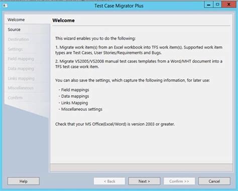 how to migrate the test cases from an excel to tfs sharepoint pals