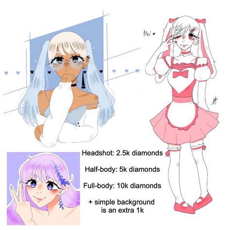 Doing Digital Commissions Saving Up For Shadow Empress Set Prices Headshot 2 5k Diamonds