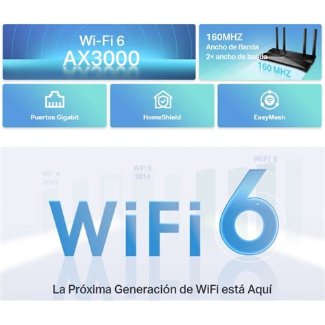 Router Tp Link Wifi Archer Ax Gigabit Doble Banda Ax Antenas Conectividad Y Redes Routers